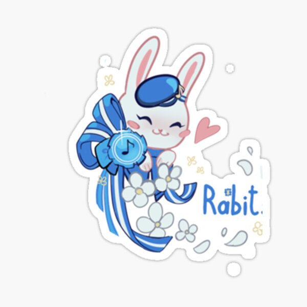Pegatina «El conjunto protagoniza el logotipo de Rabbits» de RiponStore ...