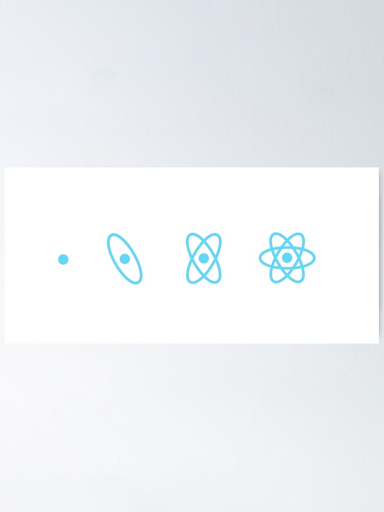 "React.js logo" Poster by hipstuff | Redbubble