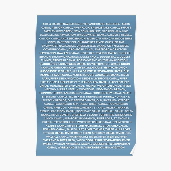 "The entire British navigable waterways" Poster for Sale by tfage ...