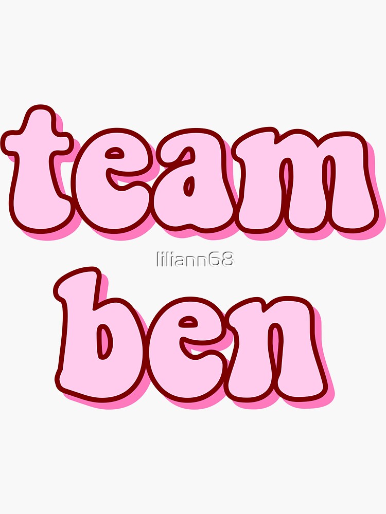 "Never Have I Ever Team Ben" Sticker for Sale by liliann68 | Redbubble