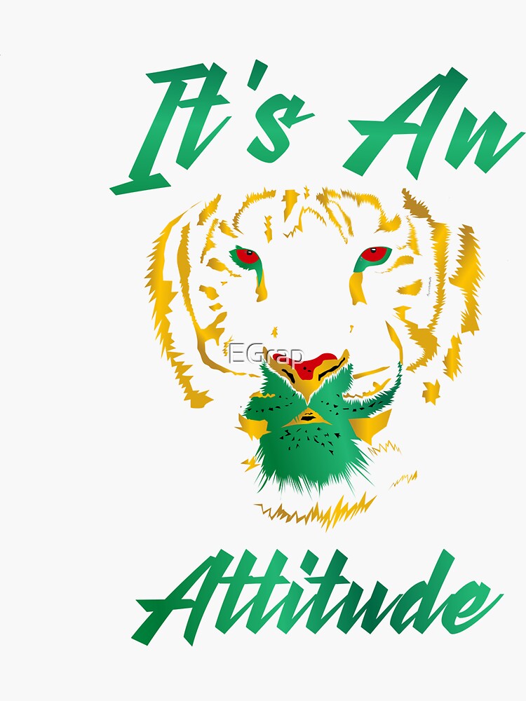 "Attitude t-shirt for boys, it's an attitude " Sticker for Sale by ...