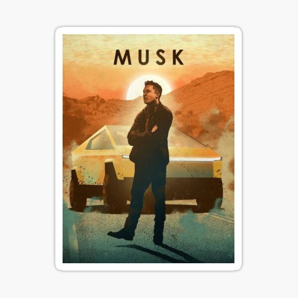 "ELON MUSK" Sticker for Sale by THE-PERSEIDS | Redbubble