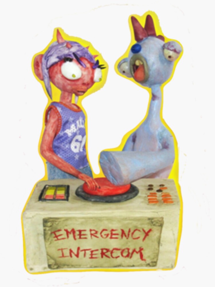 "Emergency Intercom Enya Umanzor Drew Phillips " Sticker for Sale by ...