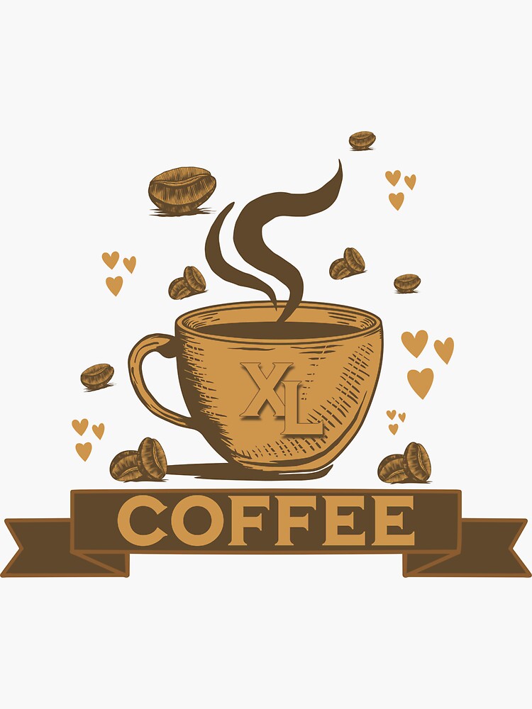"Extra large Coffee" Sticker for Sale by RERM | Redbubble