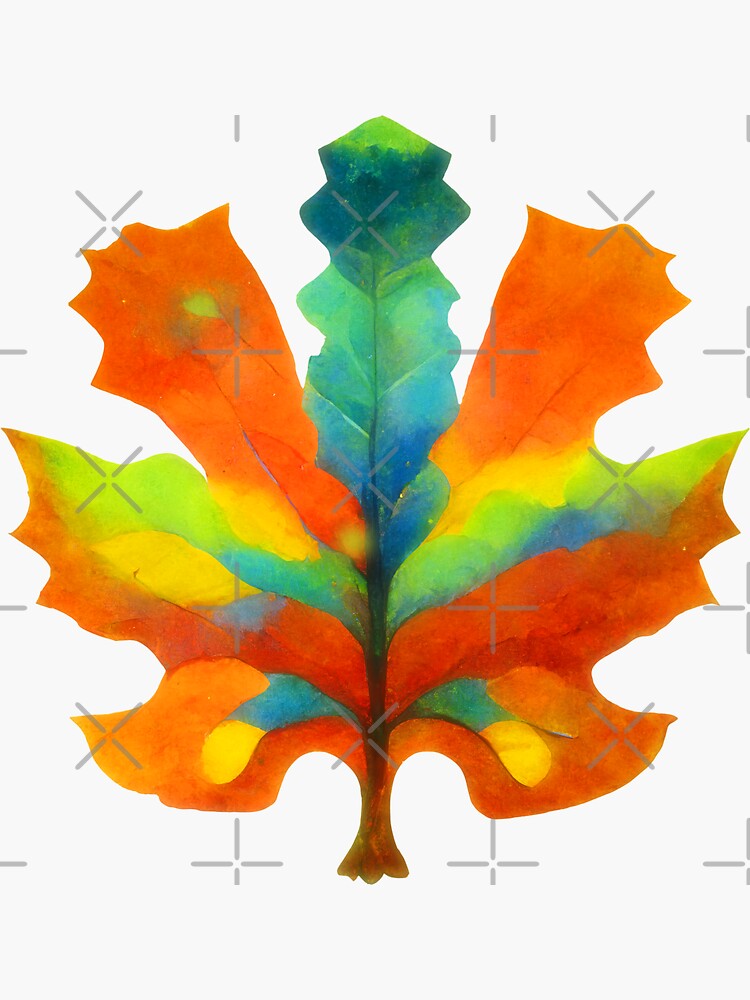 "Autumn tree leaf" Sticker for Sale by 6handsdesign | Redbubble