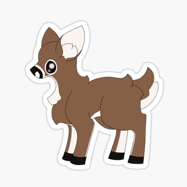 "Chibi Whitetail Deer Doe" Sticker for Sale by SovereignNight | Redbubble