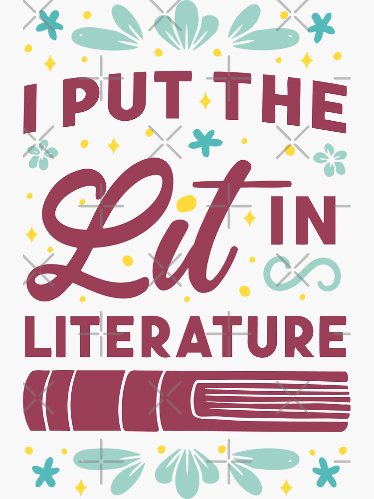 "Reading literature poster design" Sticker for Sale by Palteeshop ...