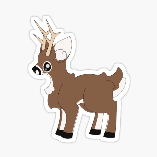 "Chibi Whitetail Deer Buck" Sticker for Sale by SovereignNight | Redbubble