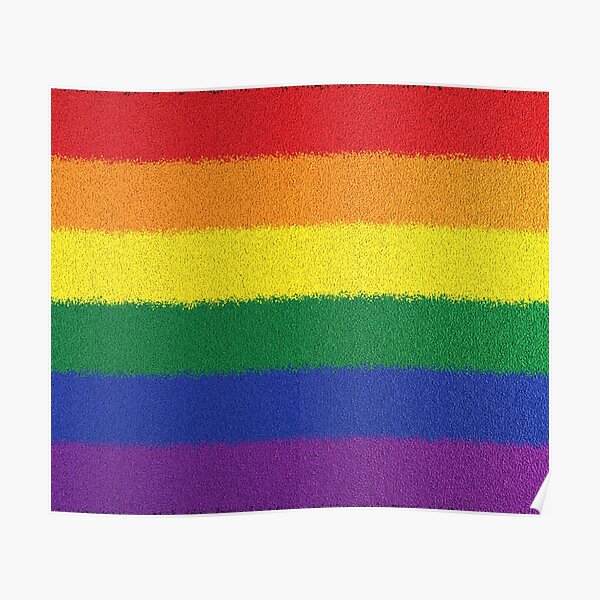 "Colorful LGBT Flag Made of Tiny Pebbles" Poster for Sale by GinXArts ...