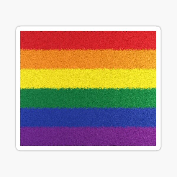 "Colorful LGBT Flag Made of Tiny Pebbles" Sticker for Sale by GinXArts ...