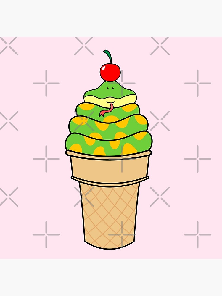 "cute ice cream snake" Poster for Sale by wordspotrayal | Redbubble