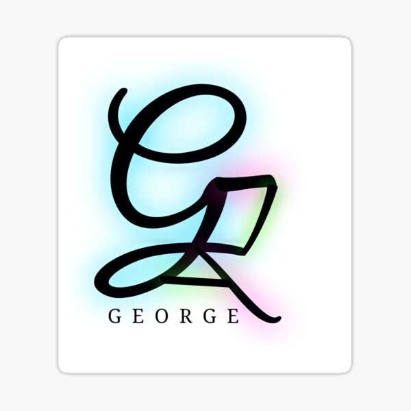 "George name logo" Sticker for Sale by Supriyart | Redbubble
