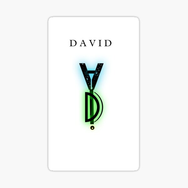 "David name logo" Sticker for Sale by Supriyart | Redbubble