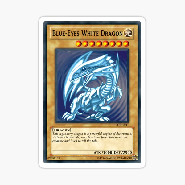 "Blue Eyes White Dragon" Sticker for Sale by newillcheryp | Redbubble