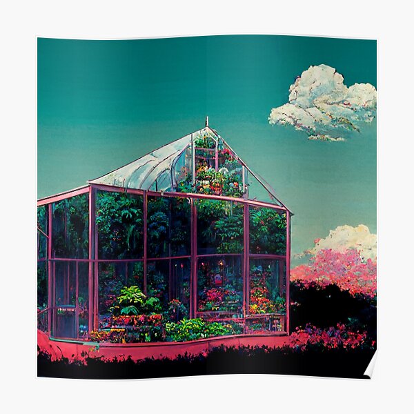 "Japanese greenhouse pixelart style" Poster for Sale by devath | Redbubble