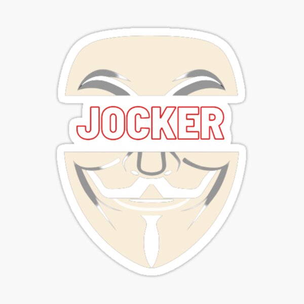 " Jocker Mask man" Sticker for Sale by DesignLanding | Redbubble