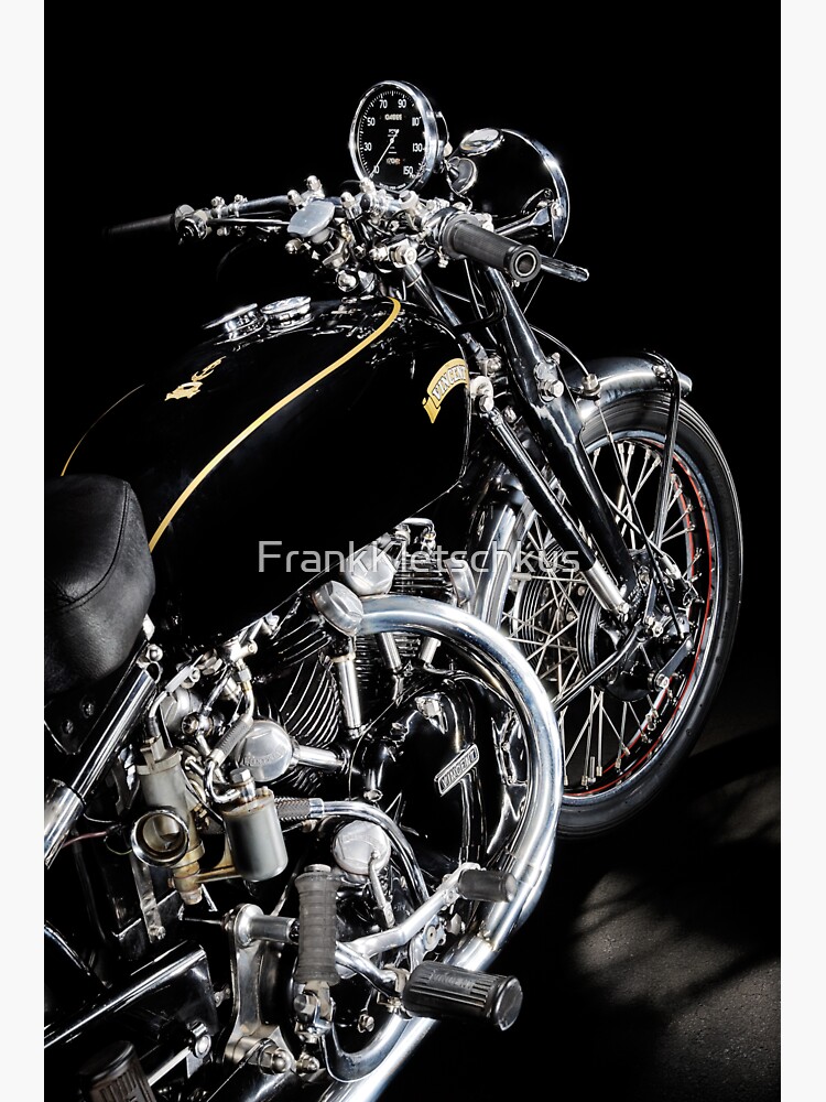 "Vincent Black Shadow Engine" Sticker for Sale by FrankKletschkus ...