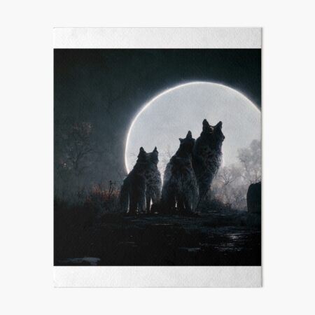 "Three Wolves Howling at the Moon, Black Wolf Howling at the Moon ...