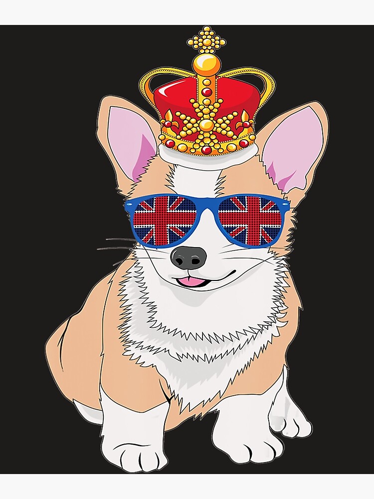 "Queens Platinum Jubilee Years Souvenir British Corgi Dog " Poster for ...