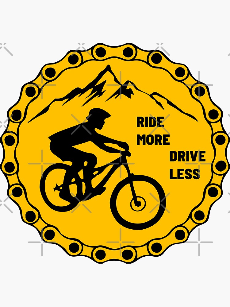 "Ride more, drive less" Sticker for Sale by wdevkn | Redbubble