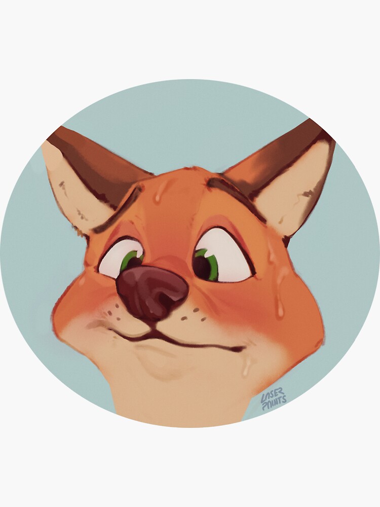 "Sweaty Fox" Sticker for Sale by laserpaints | Redbubble