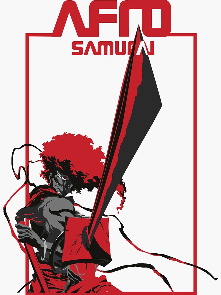 " Afro Black Samurai " Sticker for Sale by FawaSticker | Redbubble