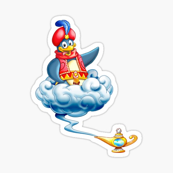 "The penguin Volpao, a genius with his magic lamp" Sticker for Sale by ...