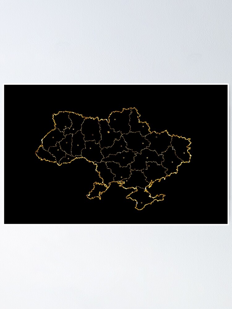 "Map of Ukraine, borders" Poster for Sale by Rudzy | Redbubble