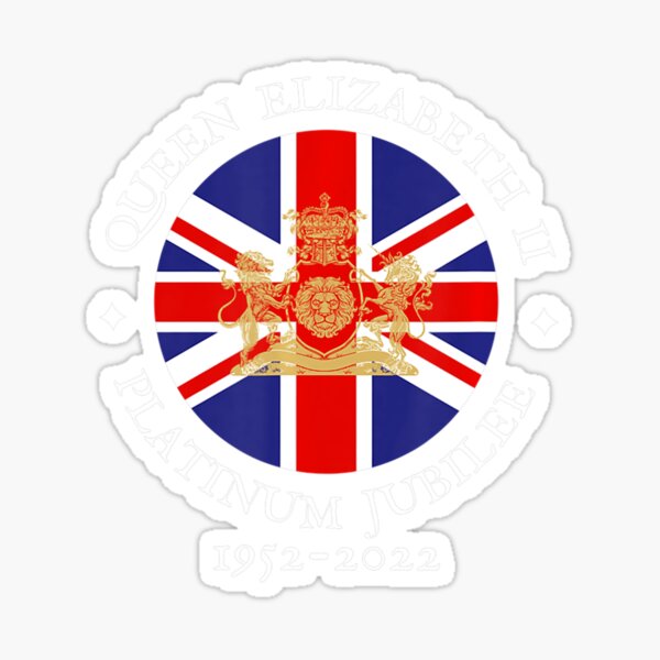 "QUEEN'S PLATINUM JUBILEE ROYAL CREST UK GB UNION JACK FLAG " Sticker ...