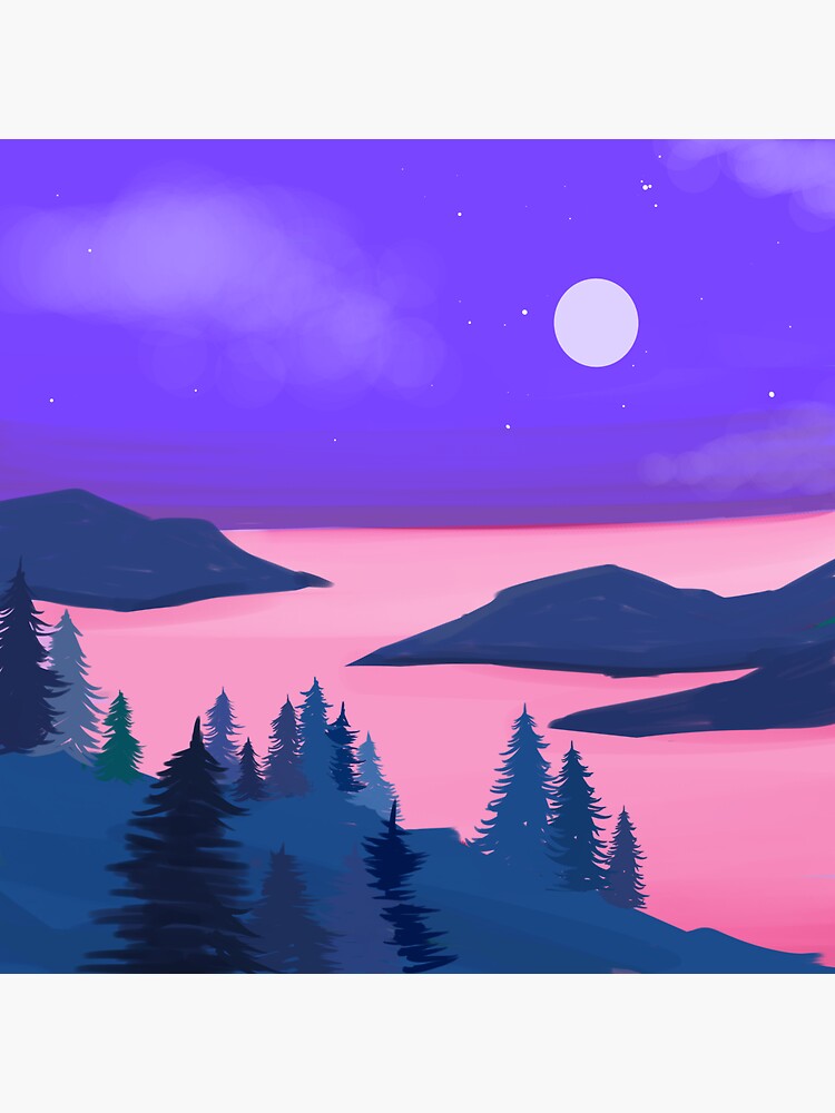 "Subtle bi flag colours landscape" Sticker for Sale by SapphoBee ...