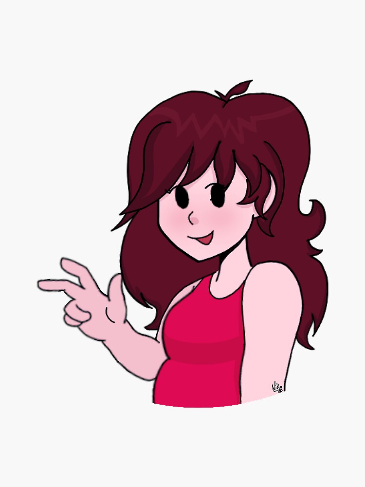 "FNF Girlfriend " Sticker for Sale by RynnaWasTaken | Redbubble