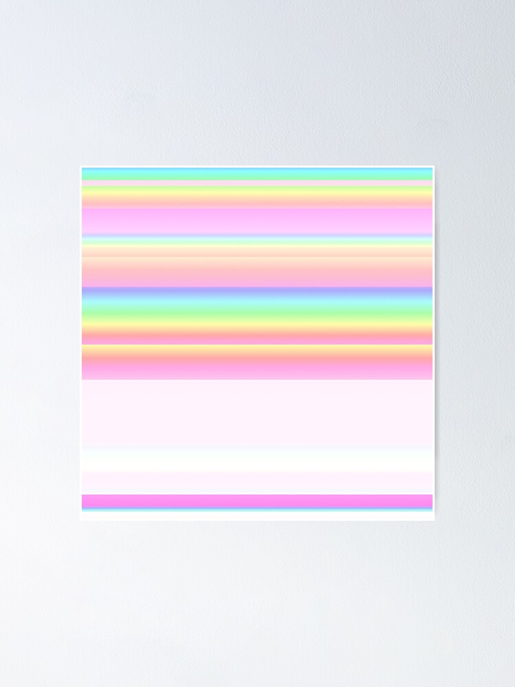 "Pastel rainbow color palette | pink pastel rainbow colors" Poster for ...