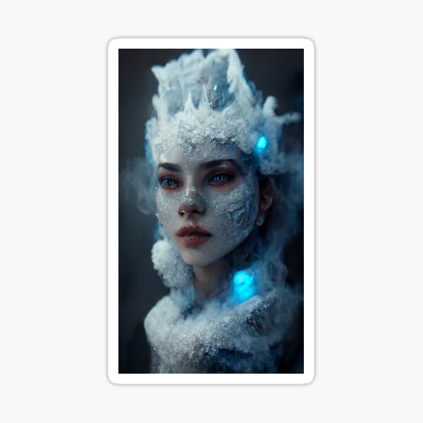 "Snow Queen 8k" Sticker for Sale by Sarafraschi | Redbubble