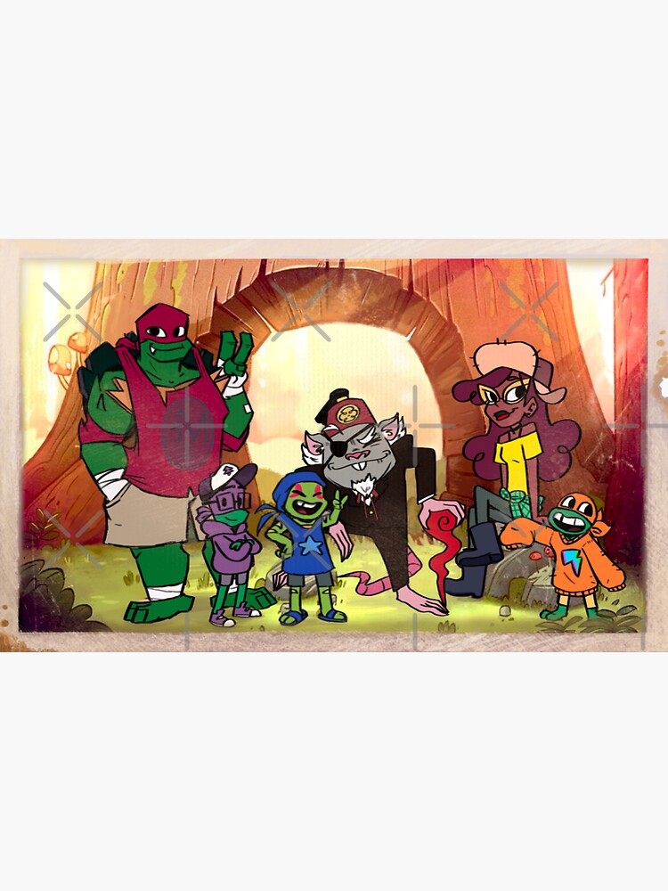 "Rise of the teenage mutant ninja turtles x gravity falls post card ...