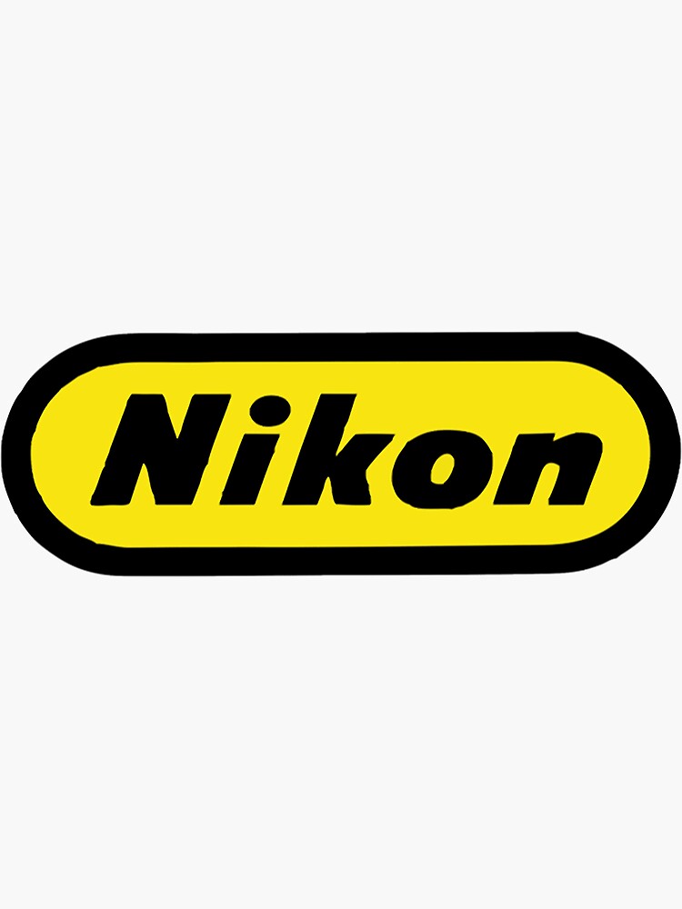 "Nikon Logo Merchandise" Sticker for Sale by HiyaLavigne | Redbubble