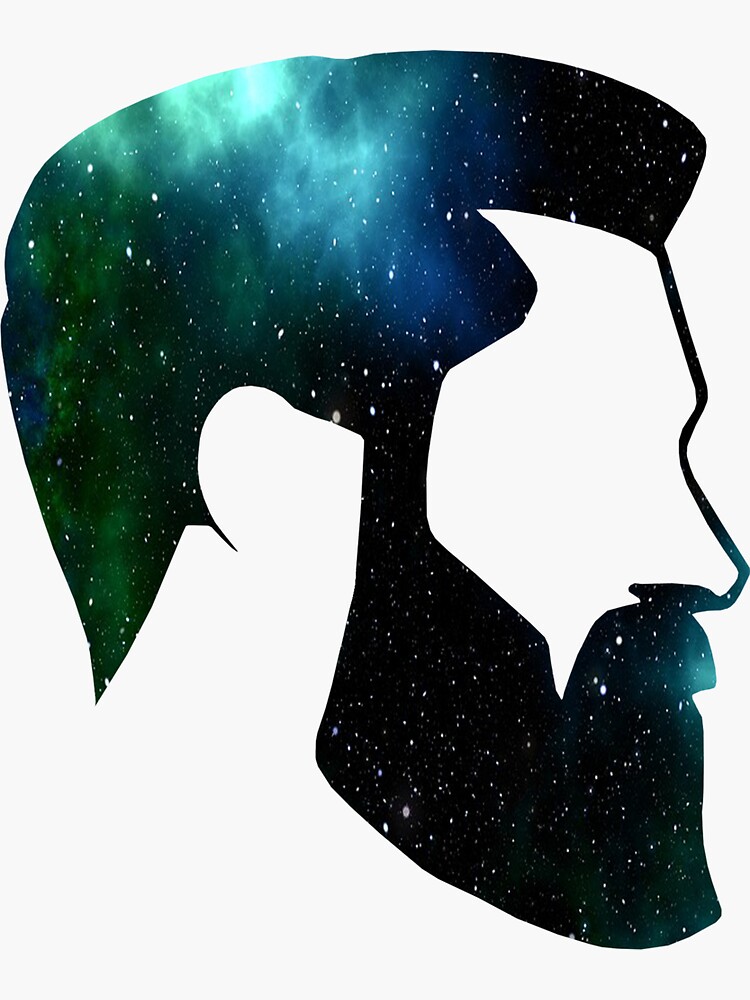 "galaxy man" Sticker for Sale by MahaMonner | Redbubble