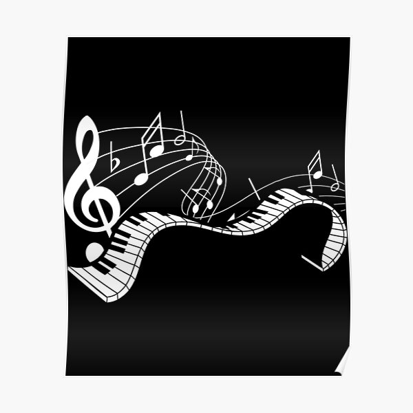 "Music Notes Keyboard Pianist Classical Musician Piano" Poster for Sale ...
