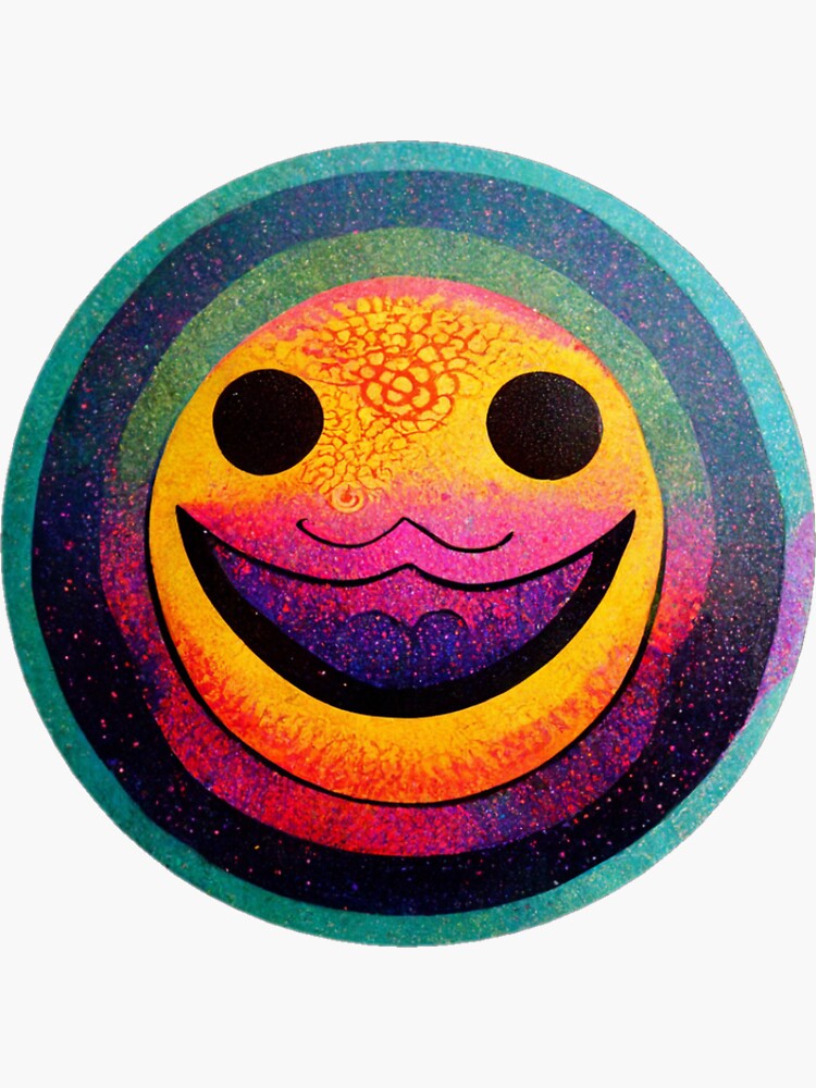 "Trippy Smiley Face :)" Sticker for Sale by SmileyDan | Redbubble