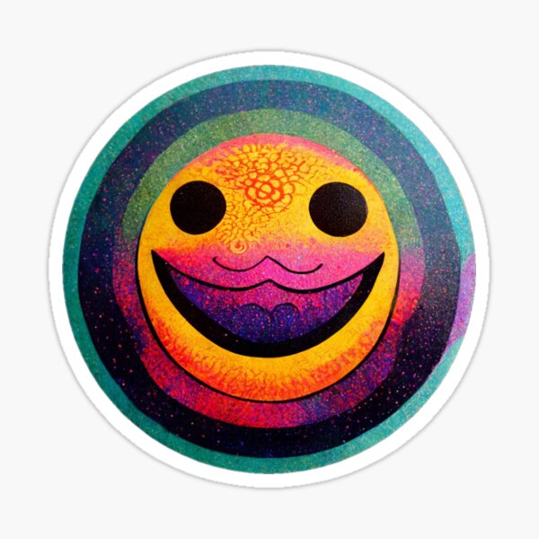 "Trippy Smiley Face :)" Sticker for Sale by SmileyDan | Redbubble