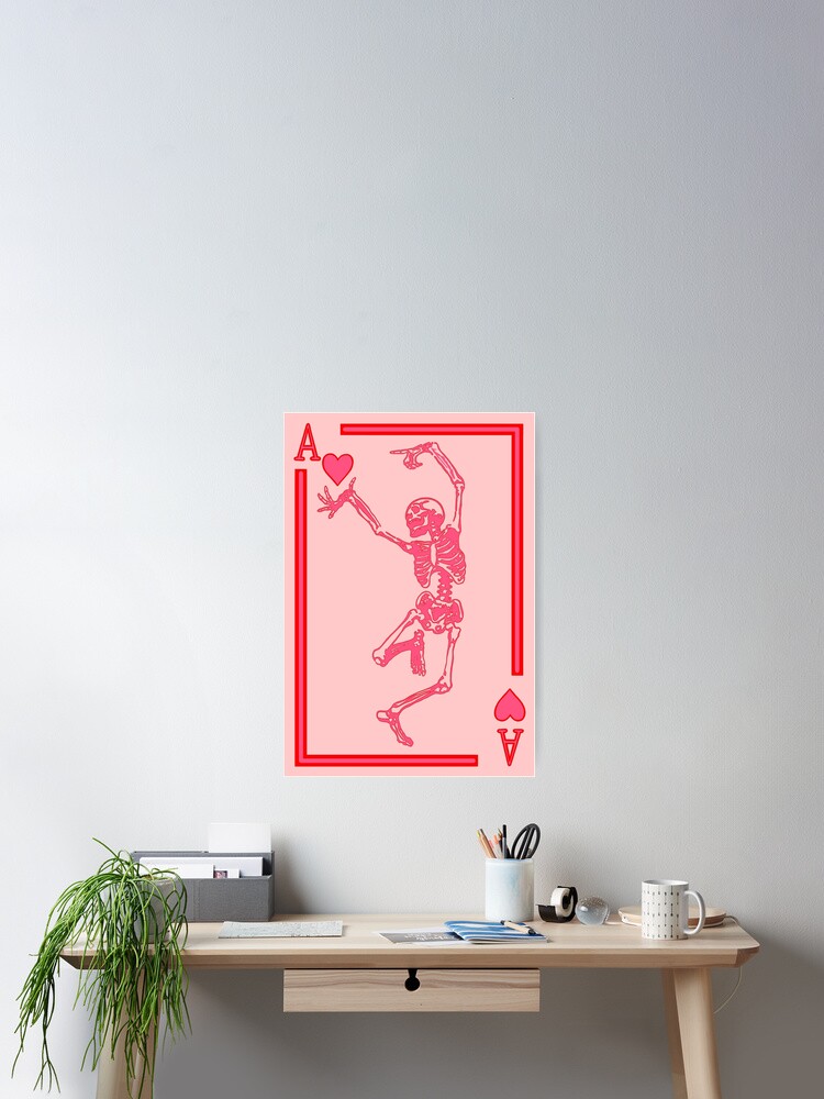 "Dancing Skeleton Ace Card" Poster for Sale by heidi-laurel | Redbubble