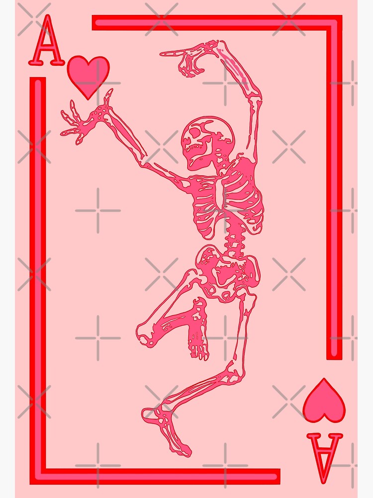 "Dancing Skeleton Ace Card" Poster for Sale by heidi-laurel | Redbubble