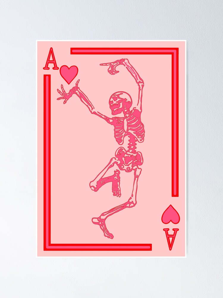 "Dancing Skeleton Ace Card" Poster for Sale by heidi-laurel | Redbubble