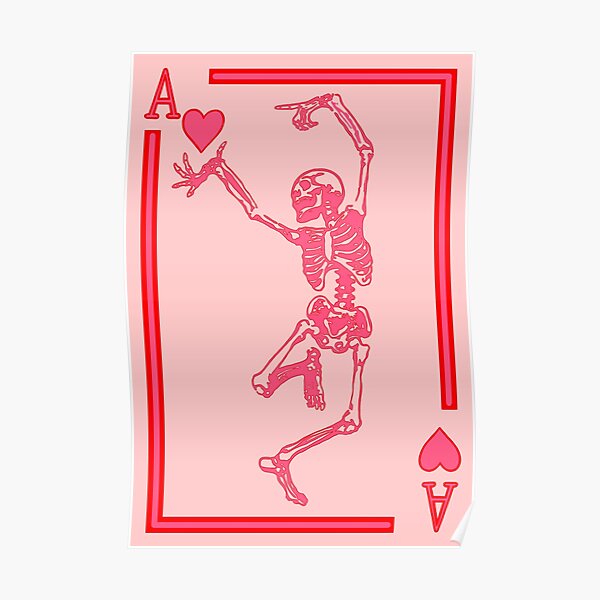 "Dancing Skeleton Ace Card" Poster for Sale by heidi-laurel | Redbubble