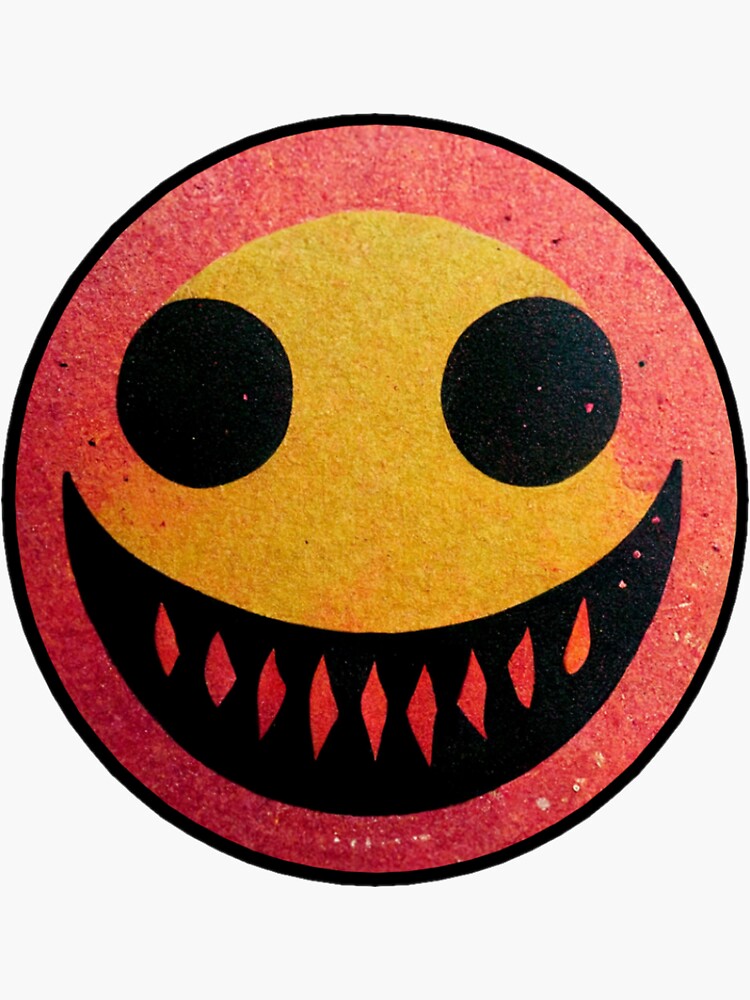 "Creepy Smiley Face :) 2" Sticker for Sale by SmileyDan | Redbubble
