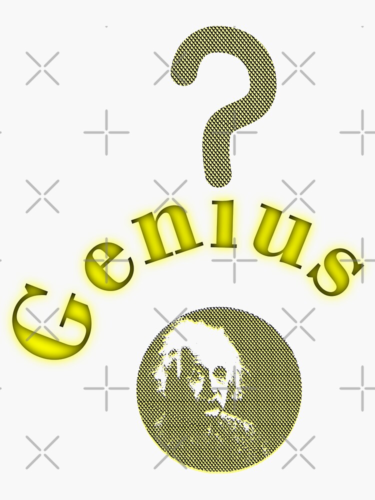 "Genius" Sticker for Sale by coconutteabag | Redbubble