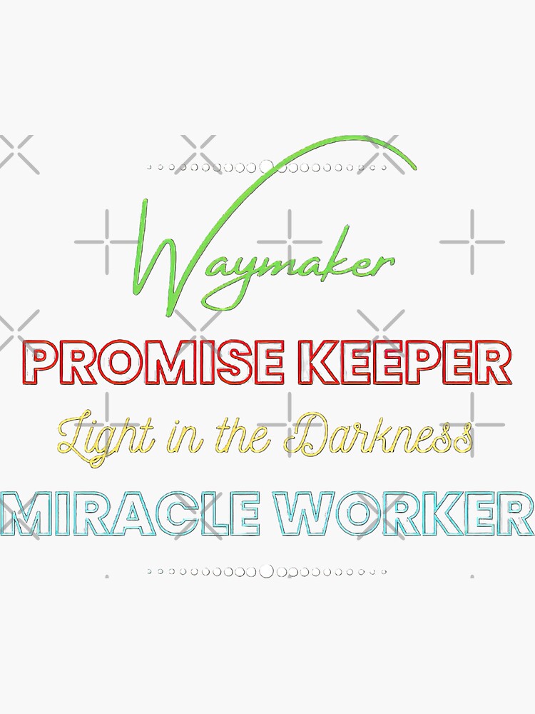 "Vintage Waymaker Promise Keeper Miracle Worker Light in the Darkness ...