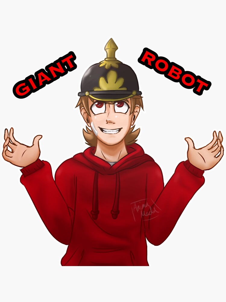 "Eddsworld Tord: Giant Robot" Sticker for Sale by AnimeMawwy | Redbubble