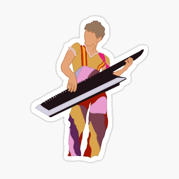 "Bluecoats keytar " Sticker for Sale by chickensoupshop | Redbubble