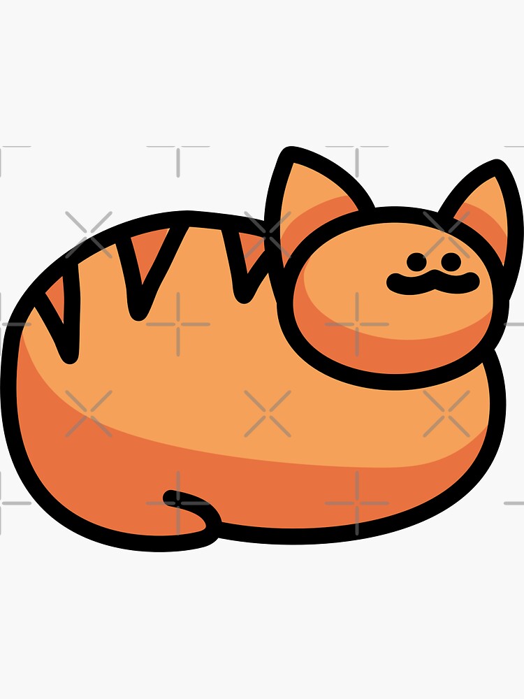 "Cat Loaf Art" Sticker for Sale by PWB-Studios | Redbubble