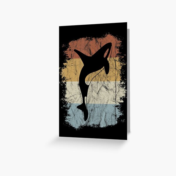 "Fancy Retro Orca Silhouette Vintage Killer Whale Art- Limited Edition ...